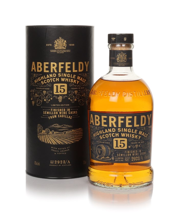 Aberfeldy 15 Year Old - Cadillac White Wine Cask Finish – The Drink Shop